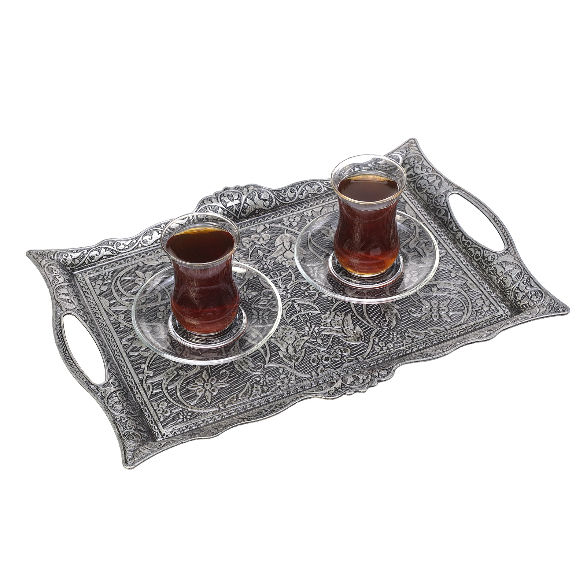 home fancy coffee tea beverage serving tray rectangular