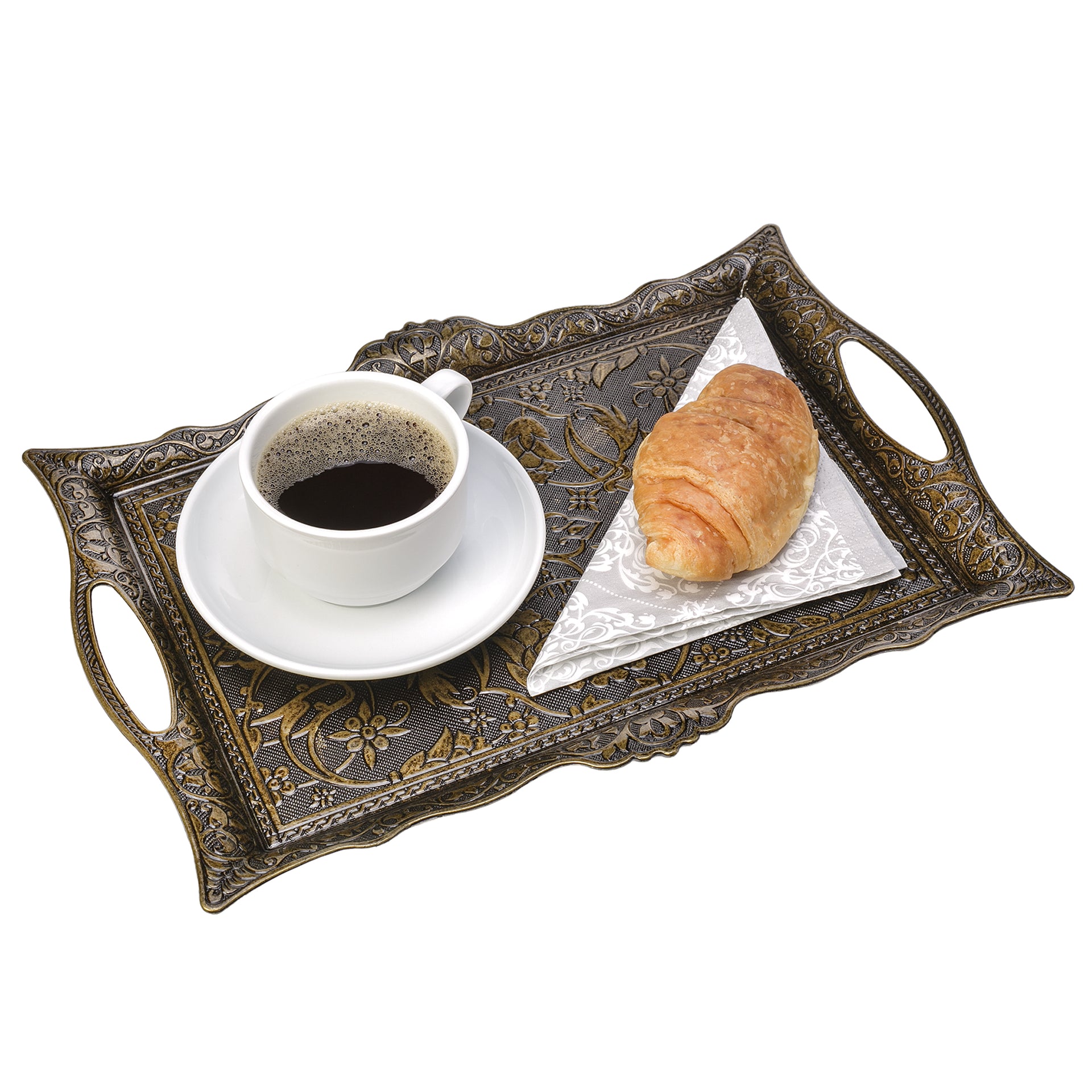home fancy coffee tea beverage serving tray rectangular