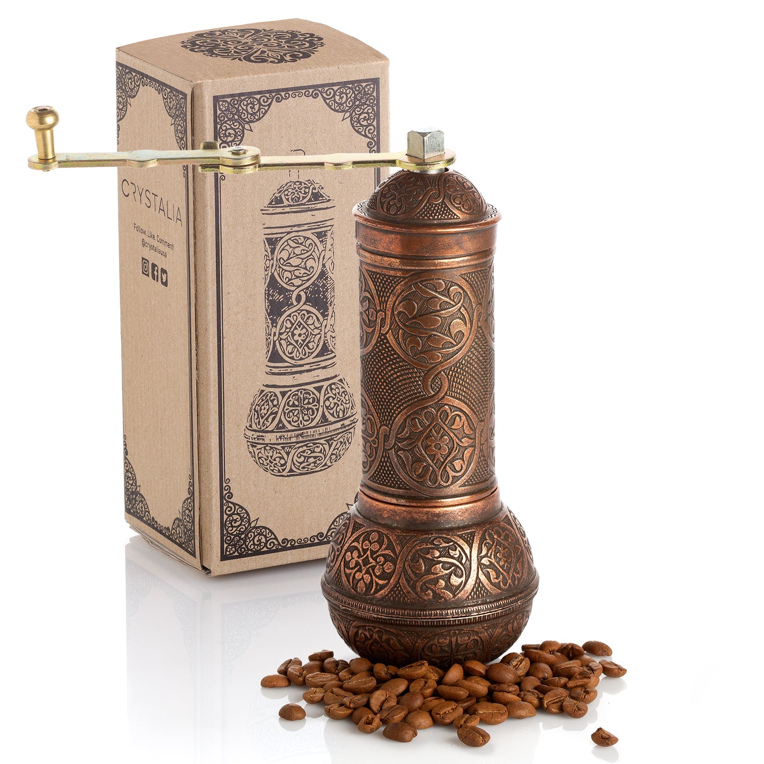 home coffee grinder copper manual coffee mill