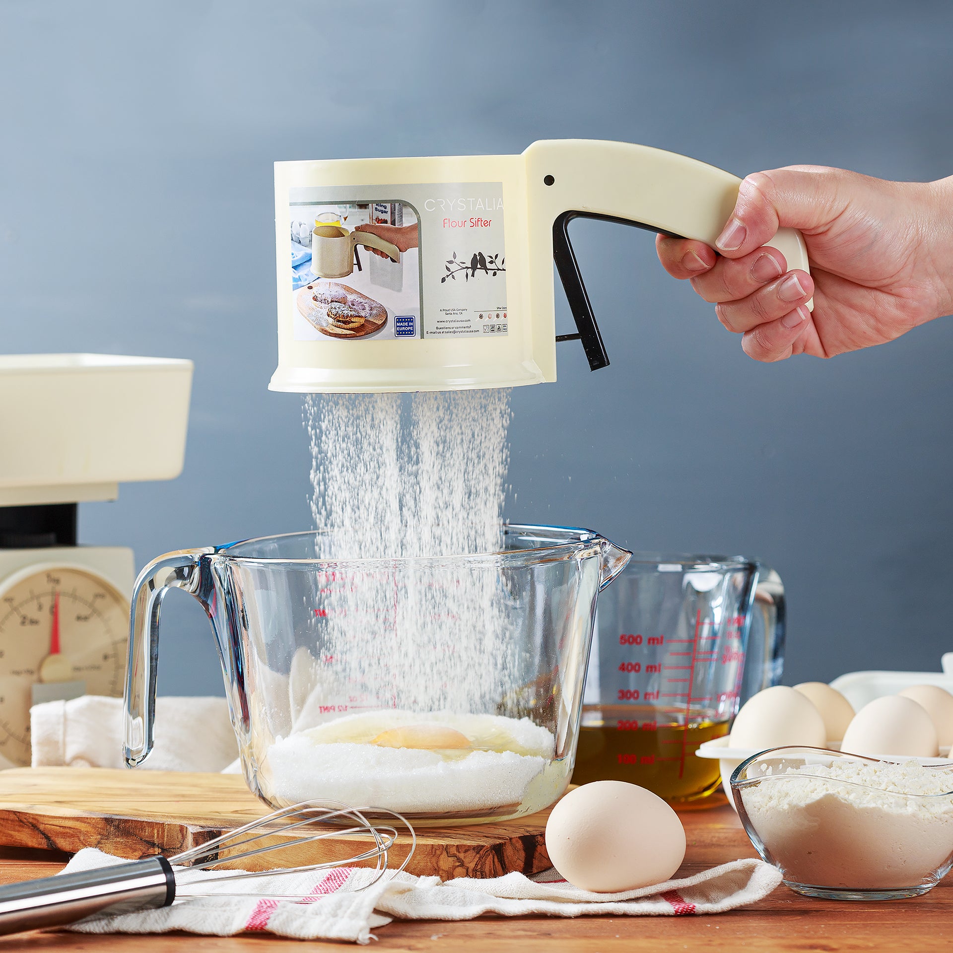 home crystalia flour sifter for baking