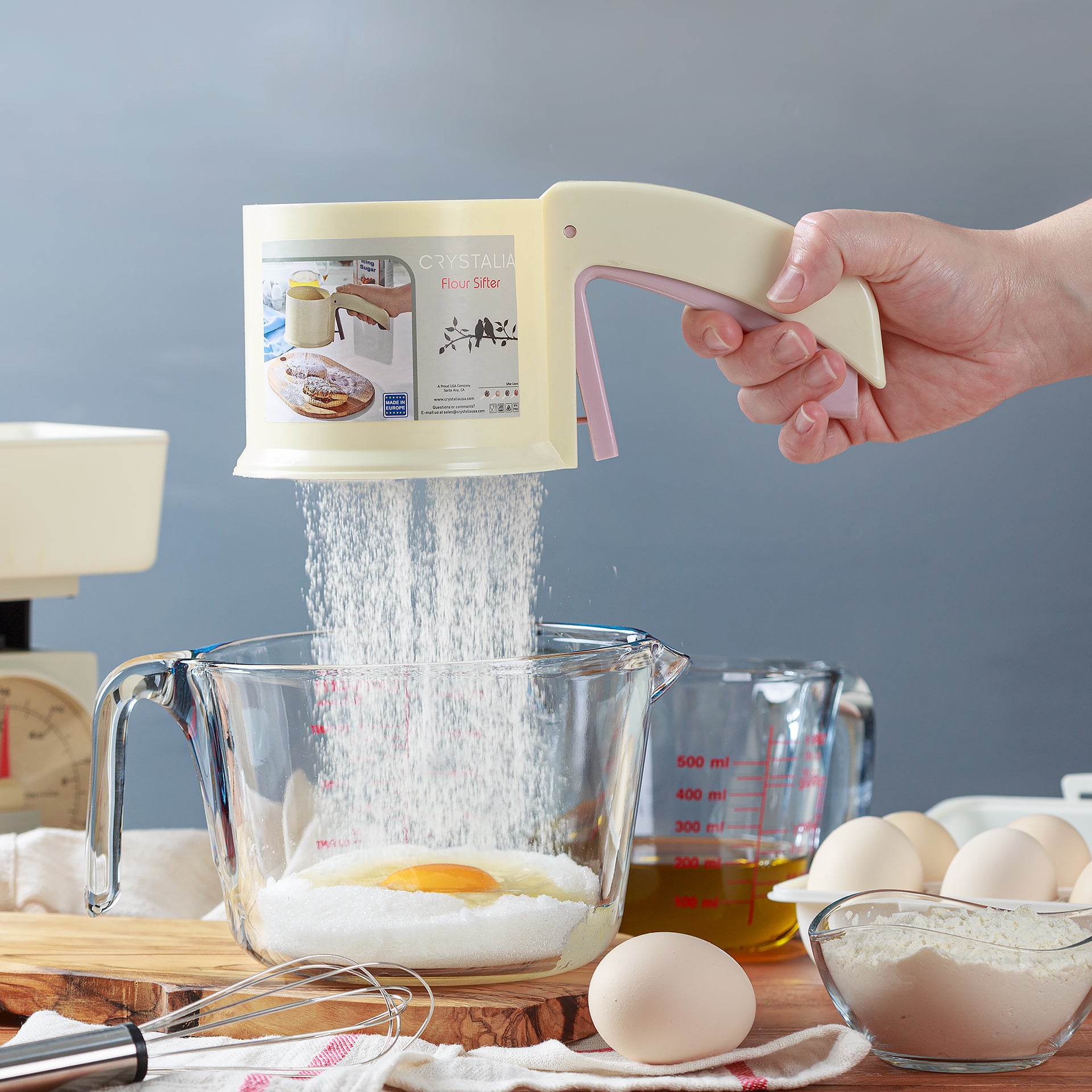 home crystalia flour sifter for baking