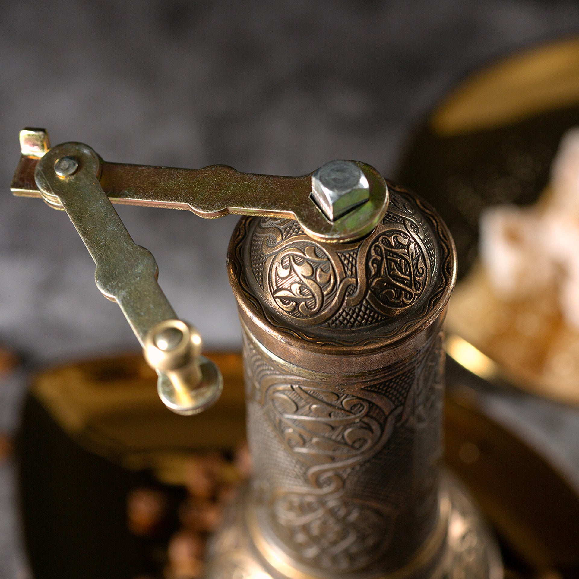 home coffee grinder copper manual coffee mill