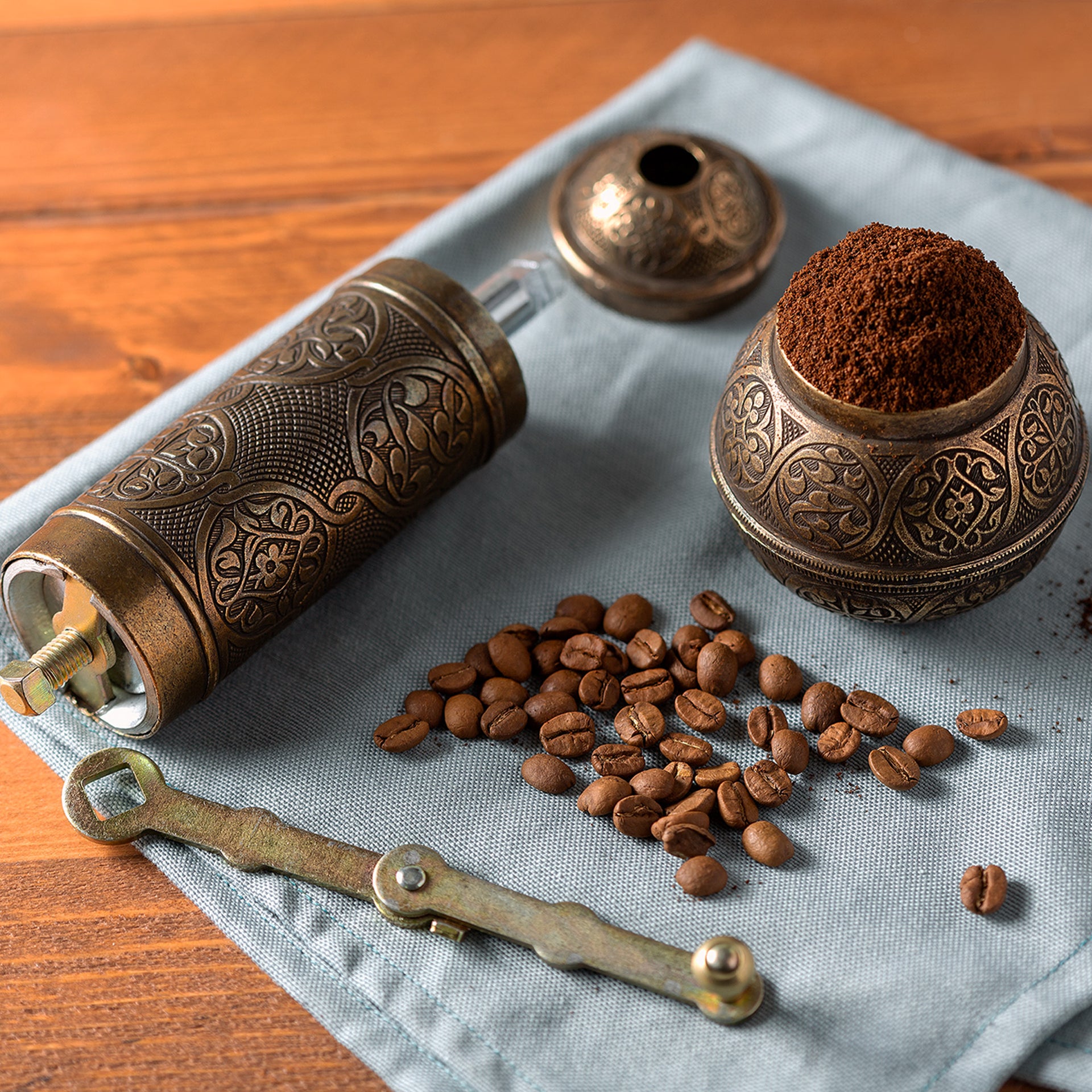 home coffee grinder copper manual coffee mill