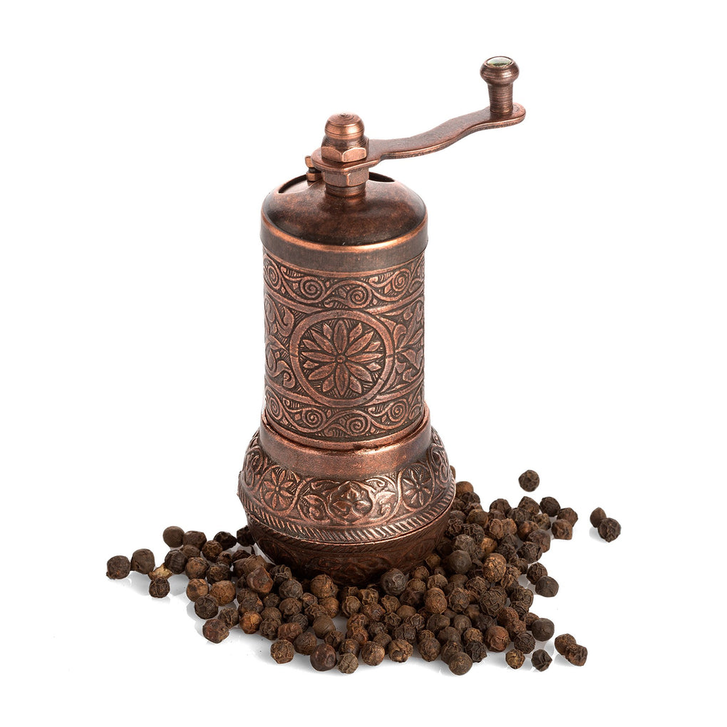 home crystalia black pepper and spice grinder manual pepper mill with ...
