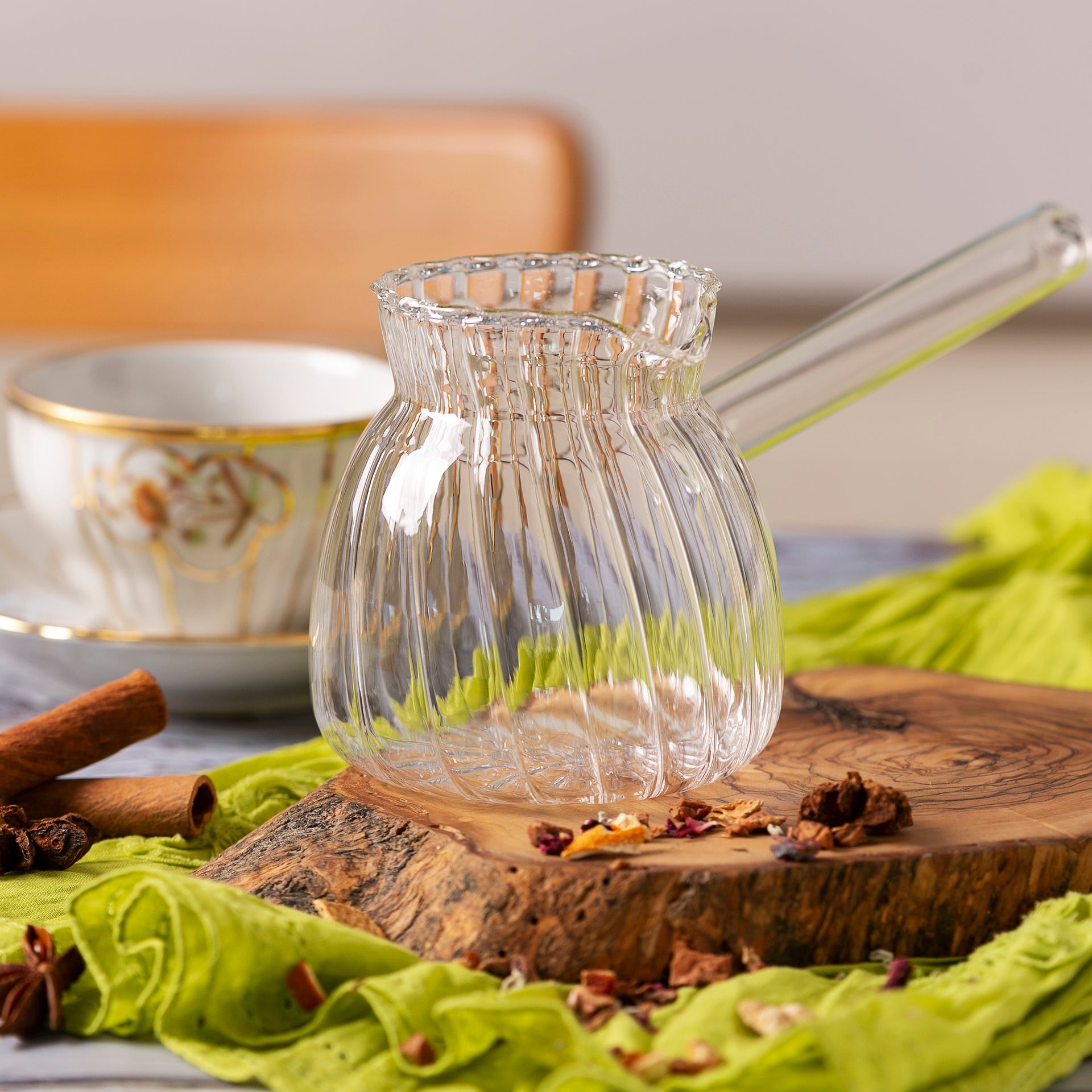 home swirl glass coffee pot borosilicate glass